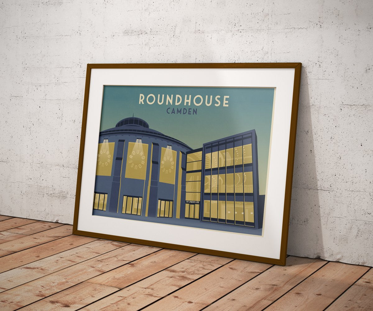 Roundhouse Camden London Travel Poster – Bucket List Prints