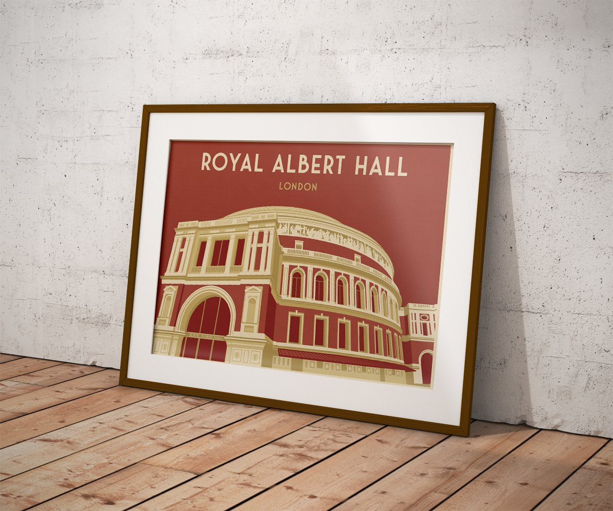 Royal Albert Hall London Travel Poster – Bucket List Prints