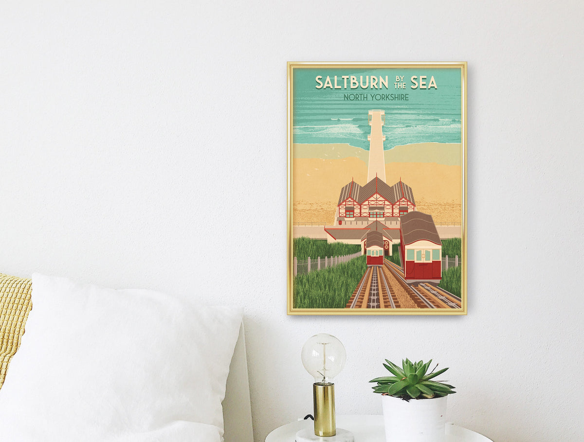 Saltburn by the Sea Travel Poster – Bucket List Prints