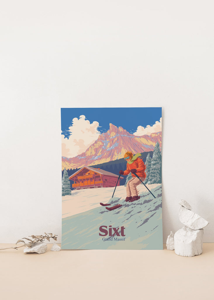 Sixt Ski Resort Travel Poster – Bucket List Prints