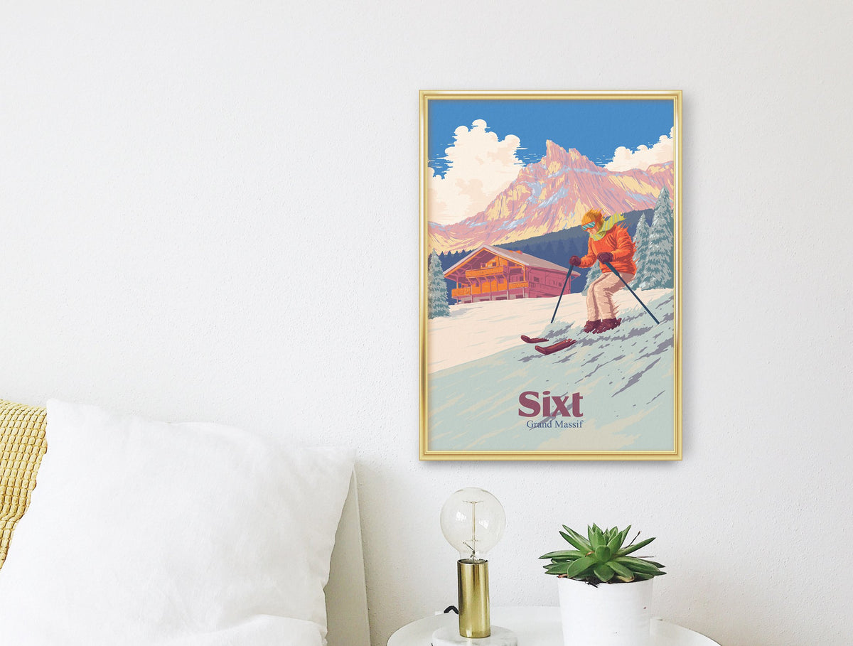Sixt Ski Resort Travel Poster – Bucket List Prints