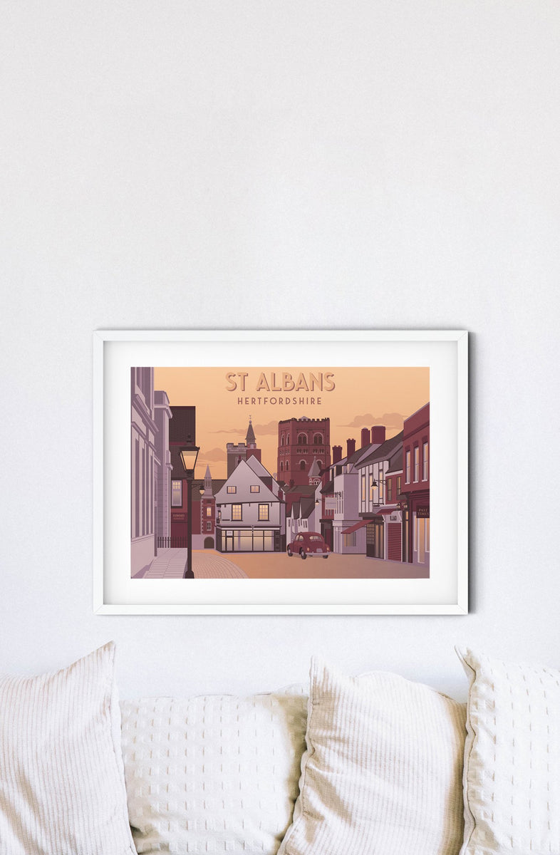 St Albans Hertfordshire Travel Poster – Bucket List Prints