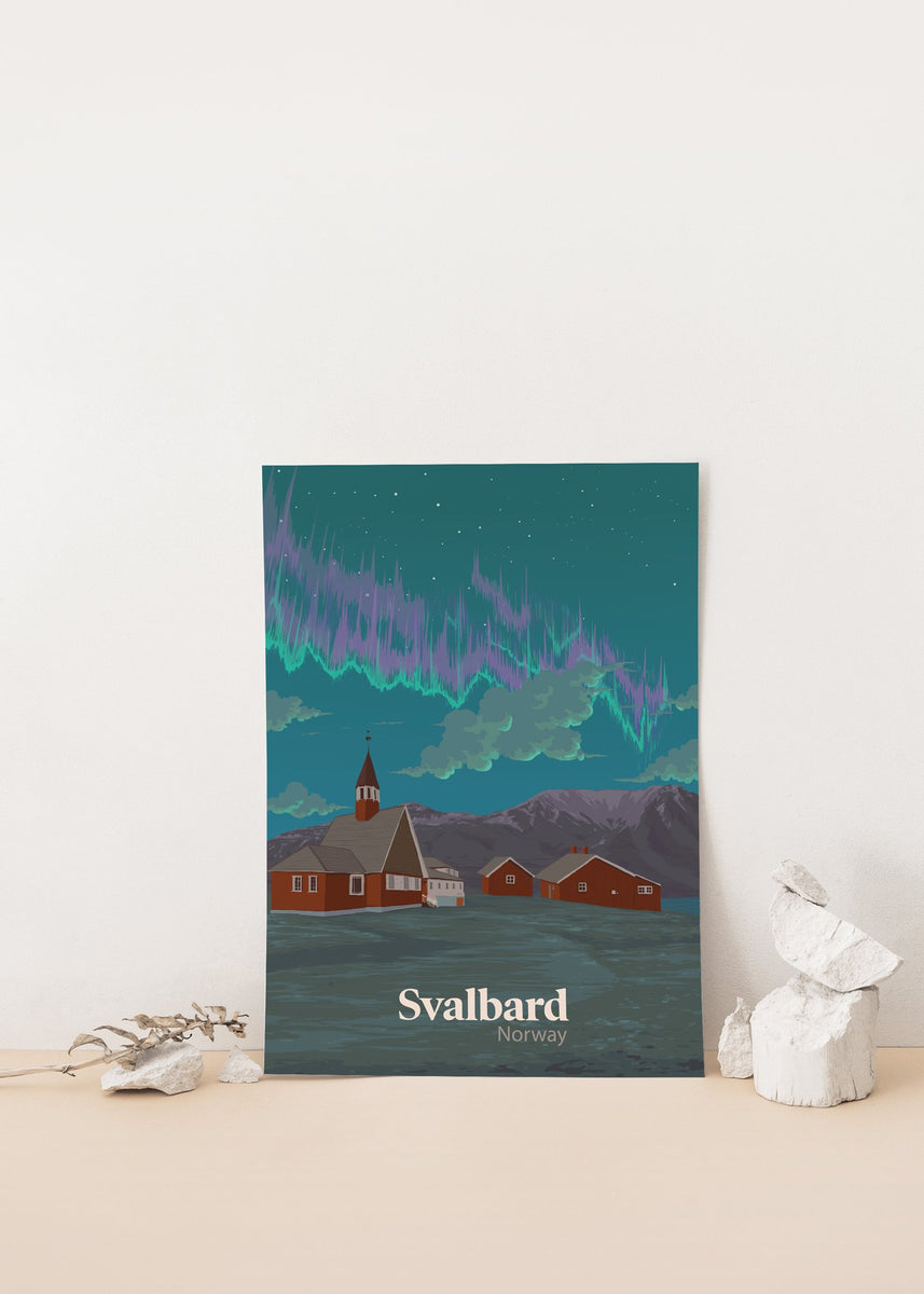 Svalbard Norway Travel Poster – Bucket List Prints