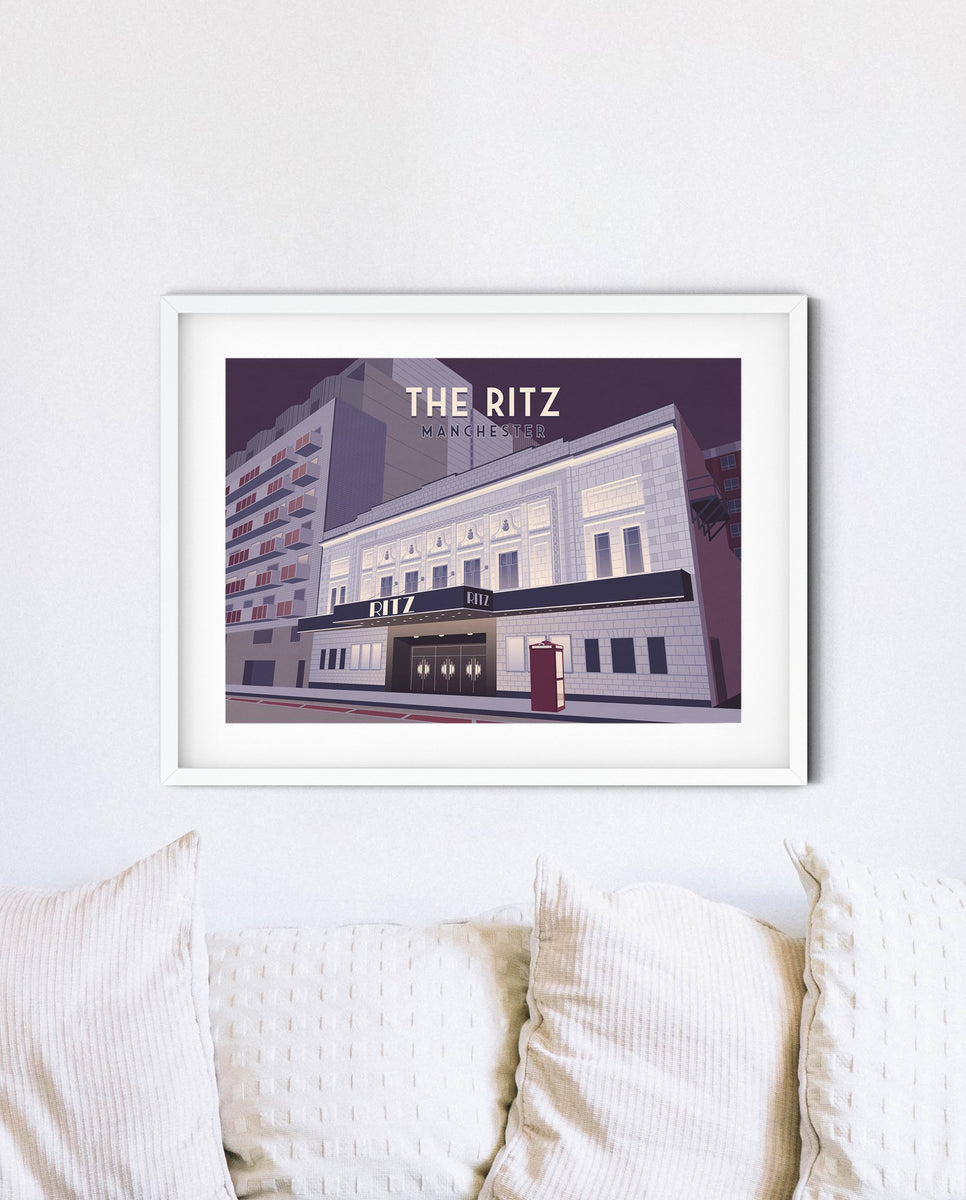 The Ritz Manchester Travel Poster – Bucket List Prints
