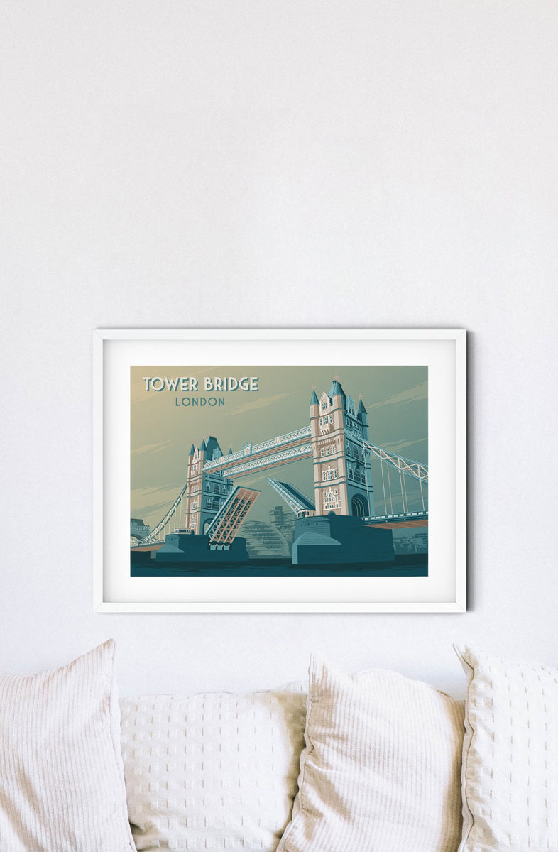 Tower Bridge London Travel Poster – Bucket List Prints