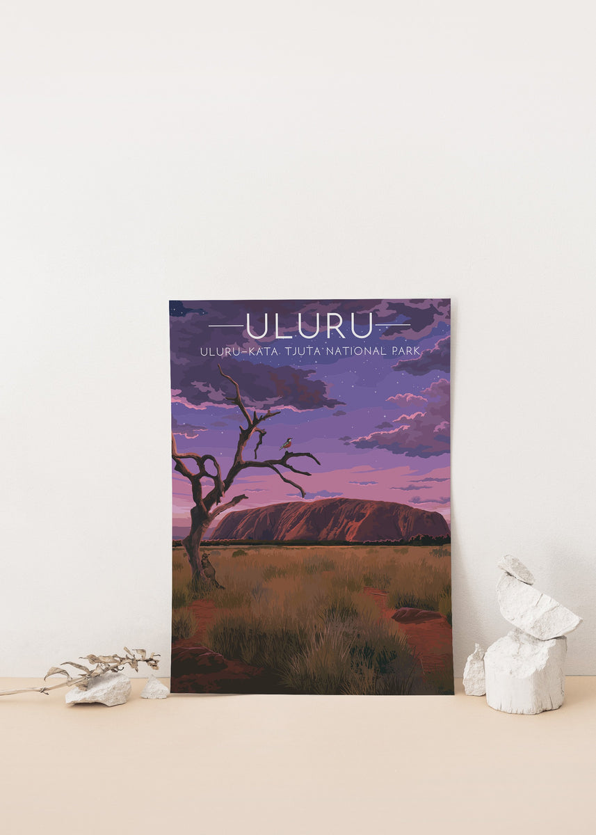 Uluru Kata Tjuta National Park Australia Travel Poster – Bucket List Prints
