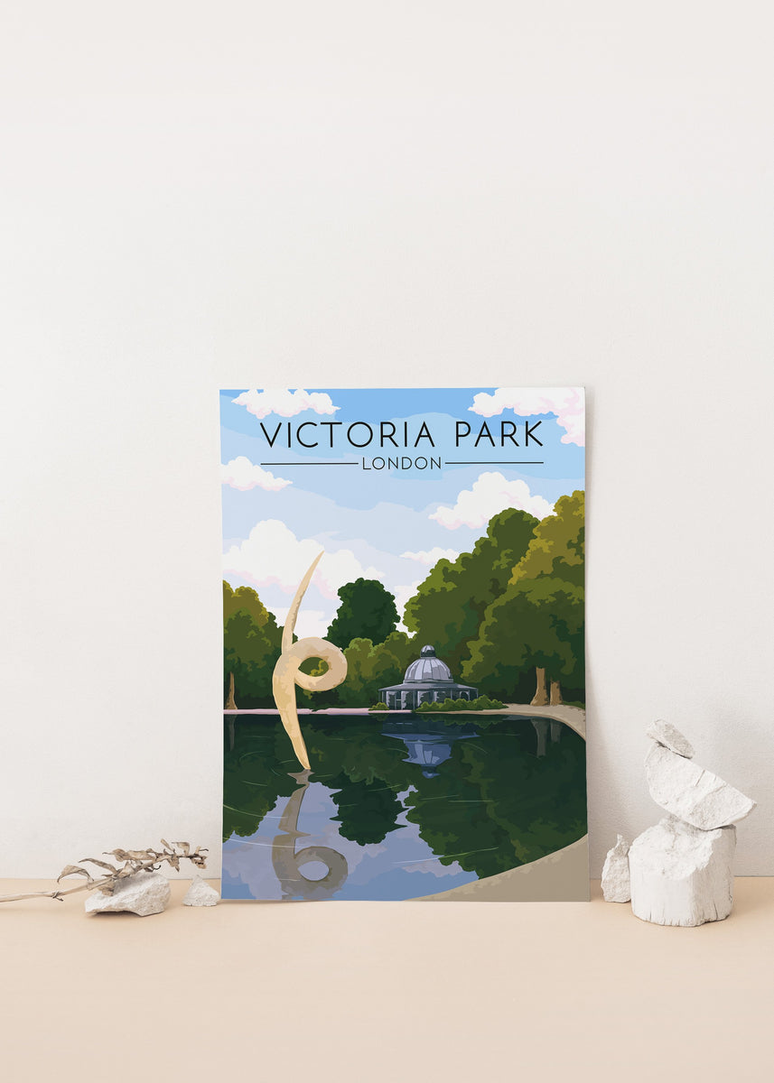 Victoria Park London Travel Poster – Bucket List Prints