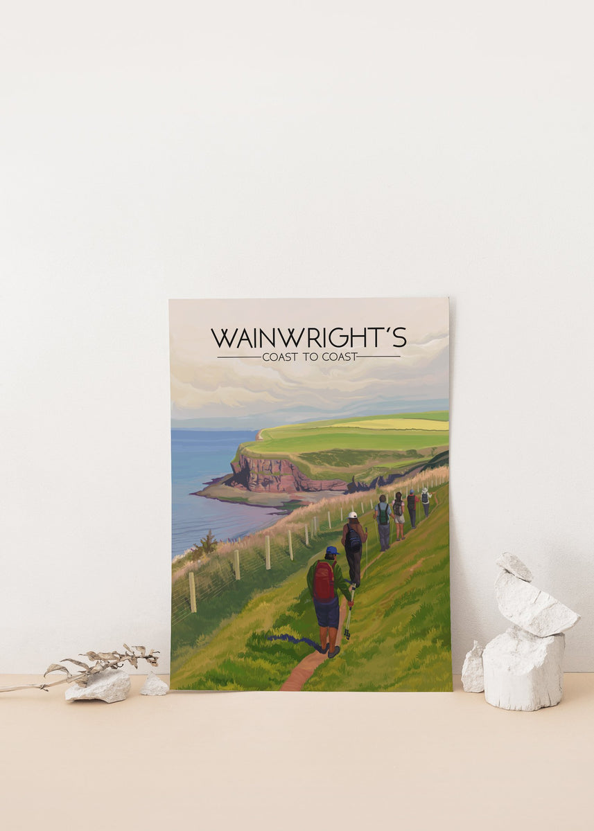 Wainwright's Coast to Coast Hiking Trail Travel Poster – Bucket List Prints